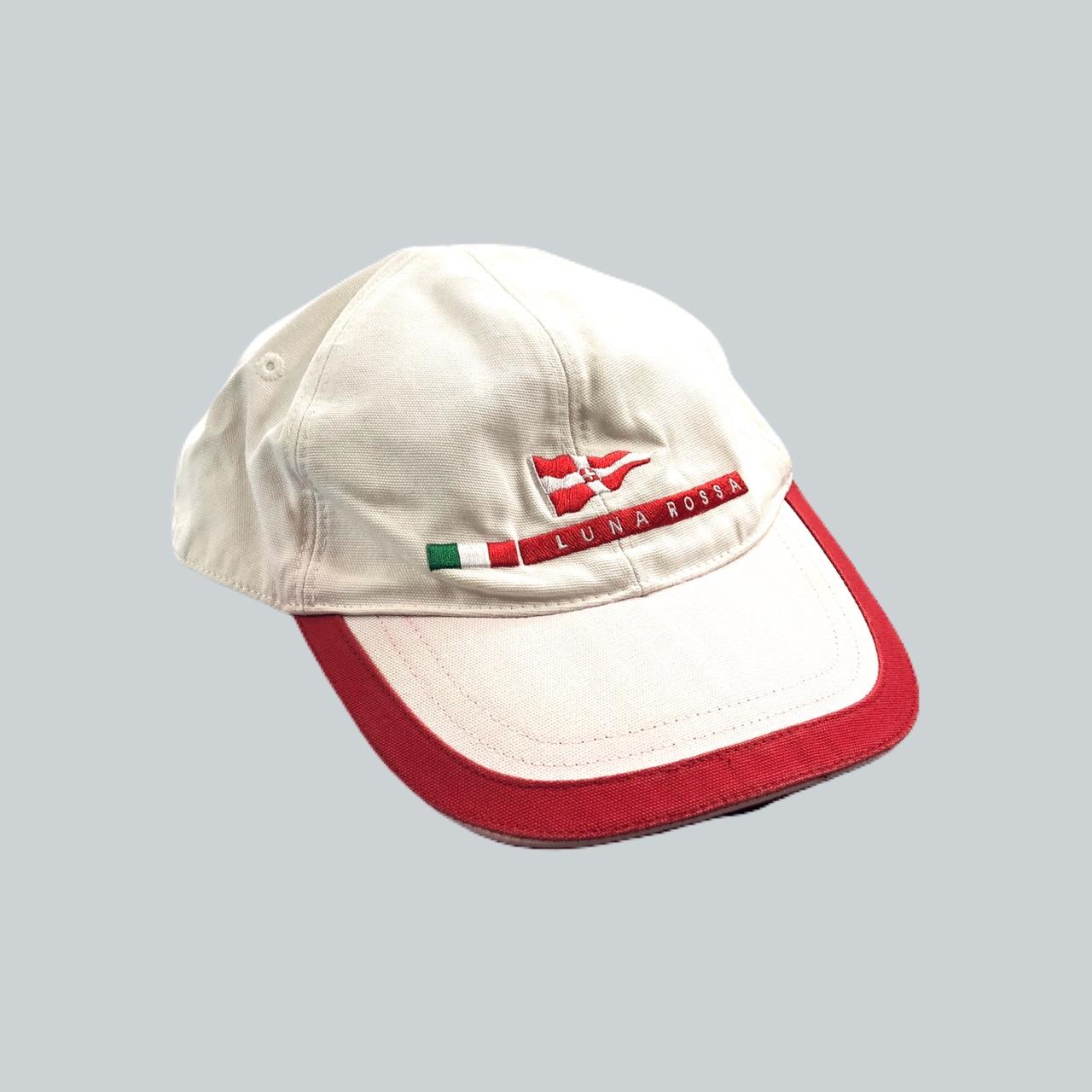 VINTAGE PRADA LUNA ROSSA HAT CAP EMBROIDERED... - Depop