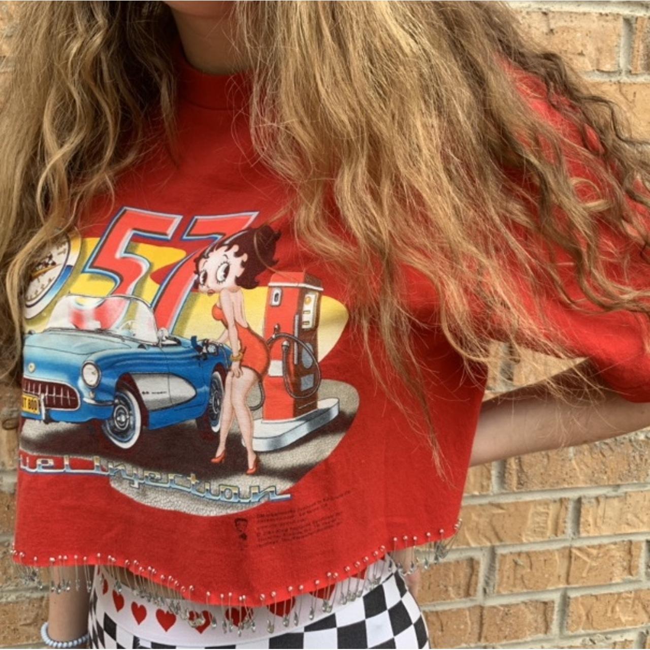Betty Boop Chevrolet Crop Top: I cropped this... - Depop