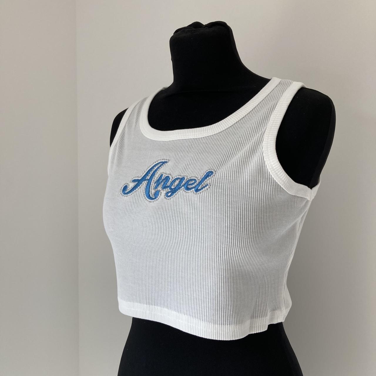 Cutest '' ANGEL '' Blue Embroidered with rhinestones... - Depop