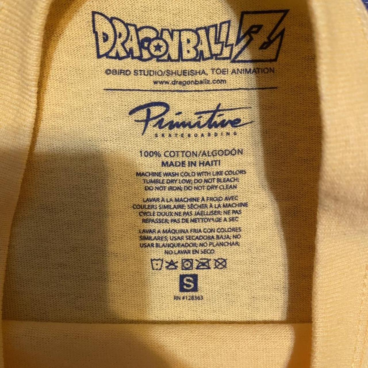 Primitive Dragon Ball Z tee (yellow) Size S Never... - Depop