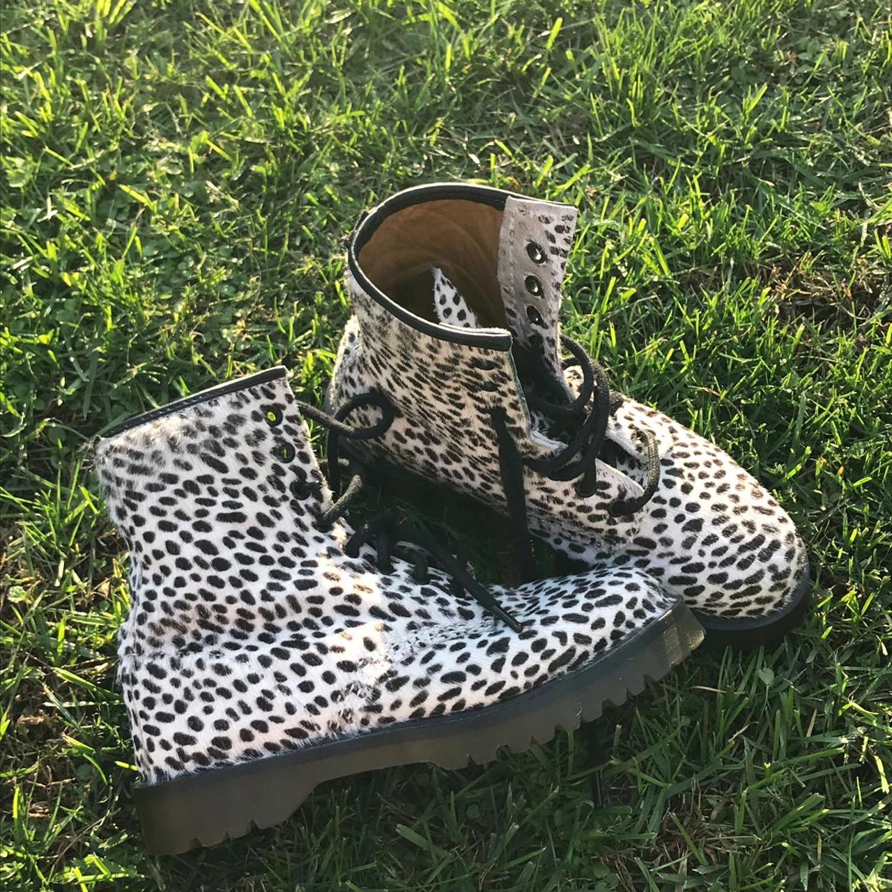 Extremely Rare 1460 Doc martens white topos hair on... - Depop