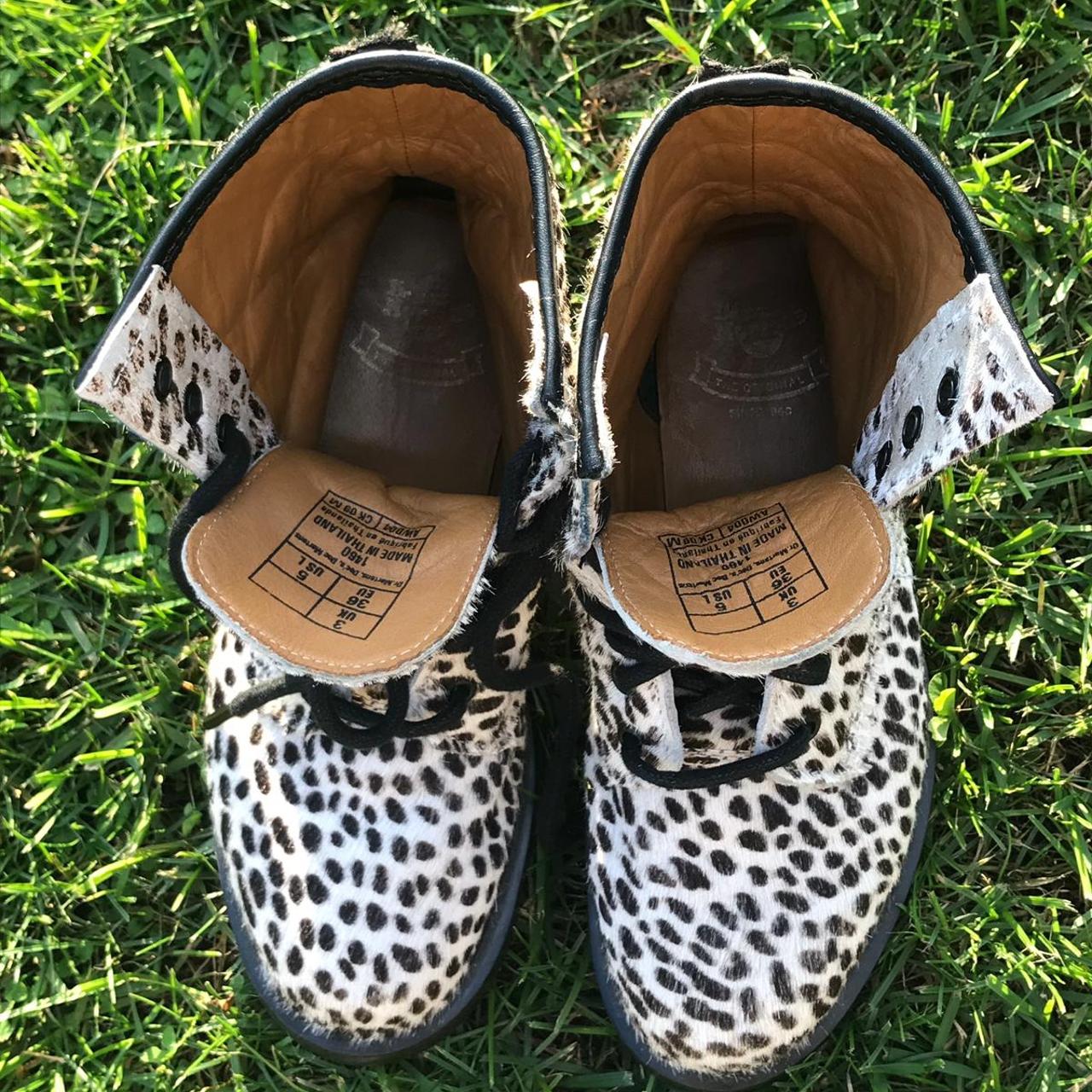 Extremely Rare 1460 Doc martens white topos hair on... - Depop