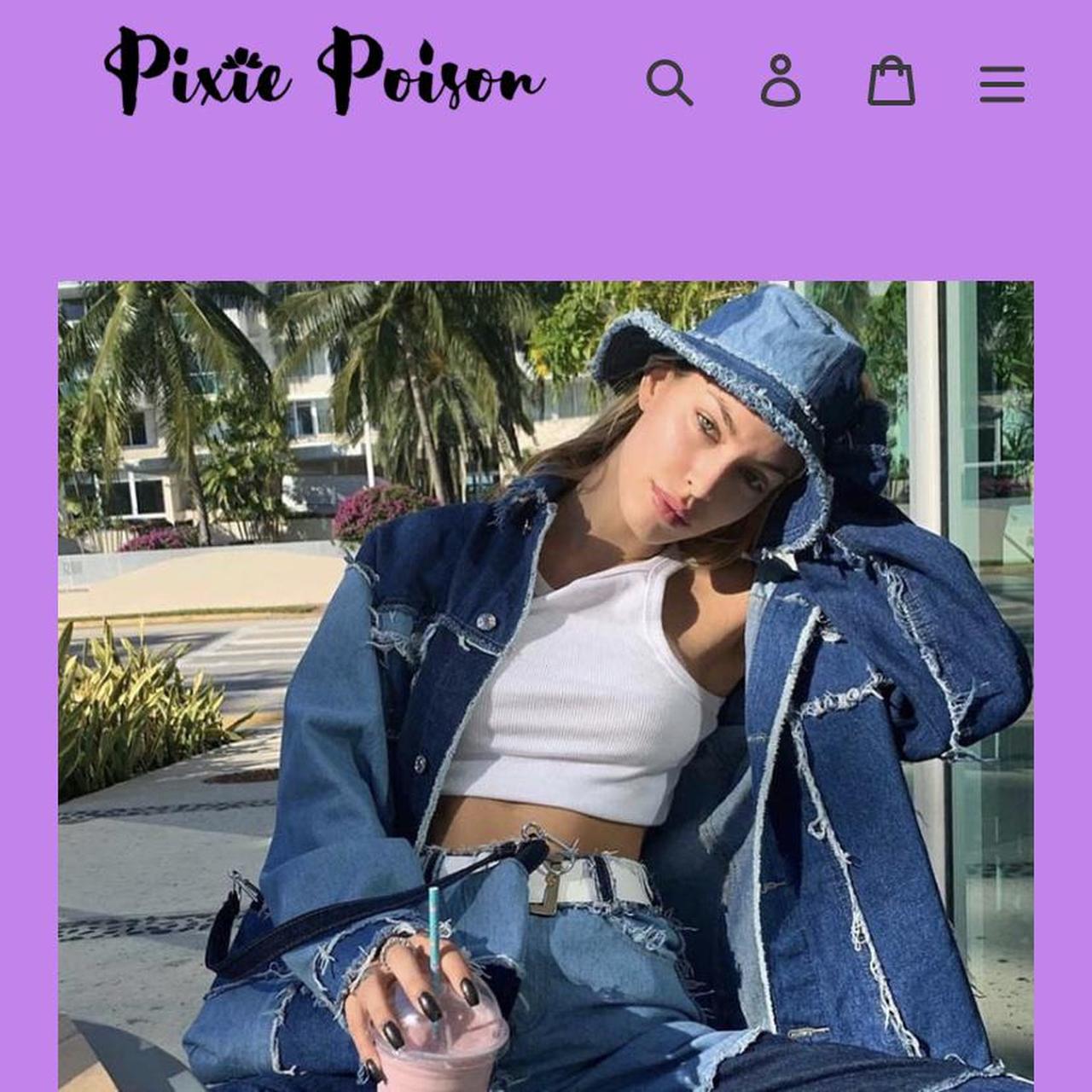 pixie poison denim patchwork jacket size small 🧚🏽‍♀️ - Depop