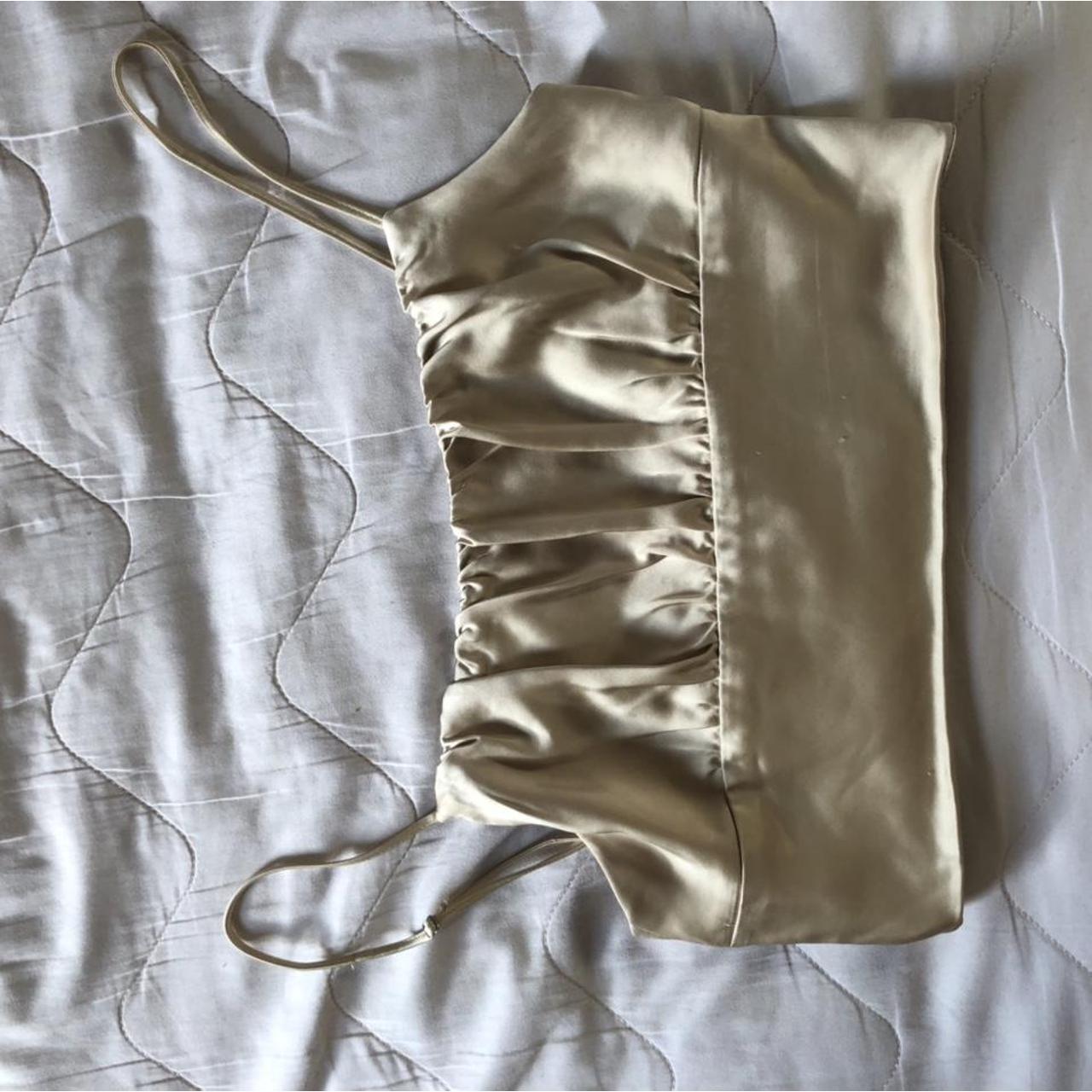 Zara Gold satin bralet/crop top💛💛 Only worn twice... - Depop