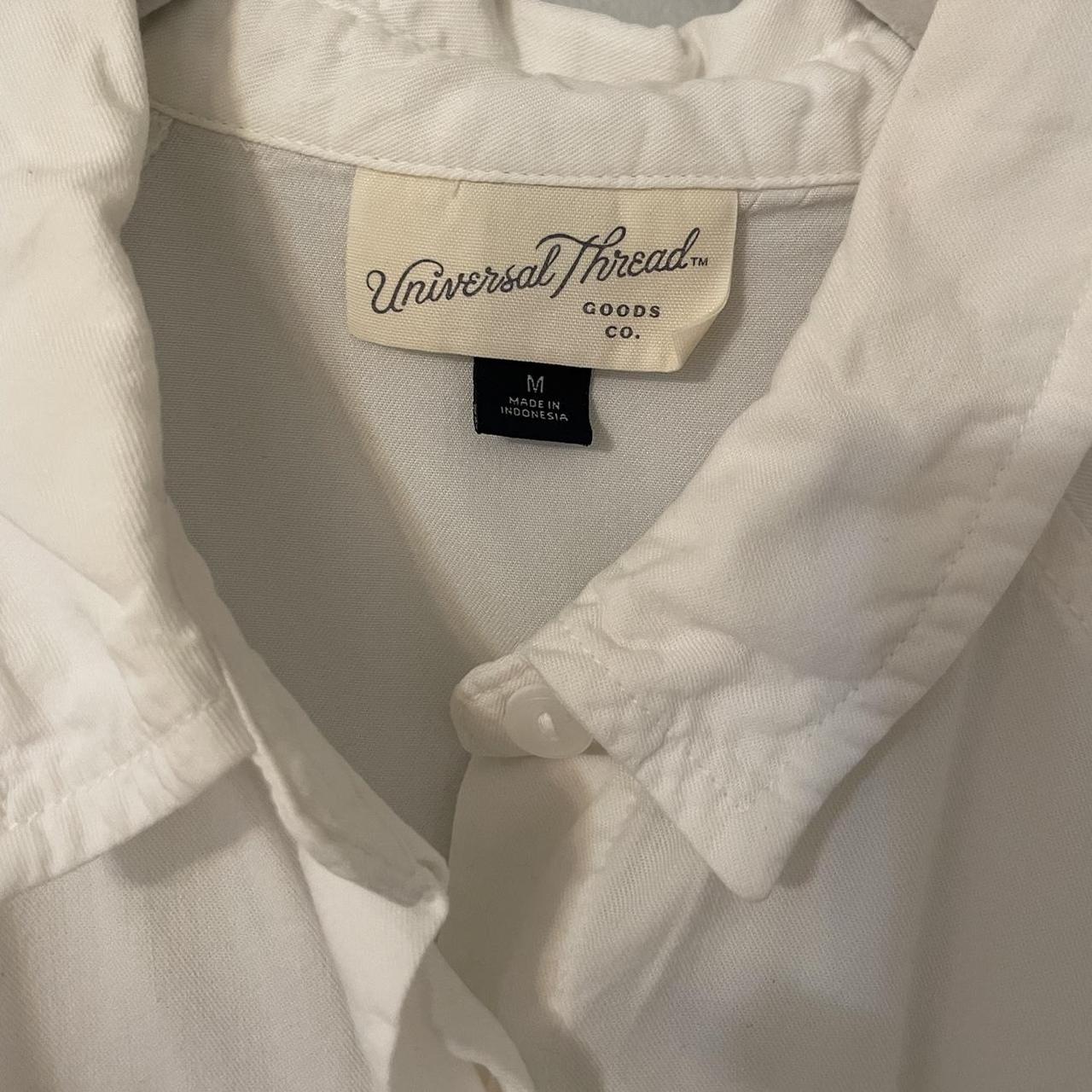 target universal thread white cotton long sleeve... - Depop