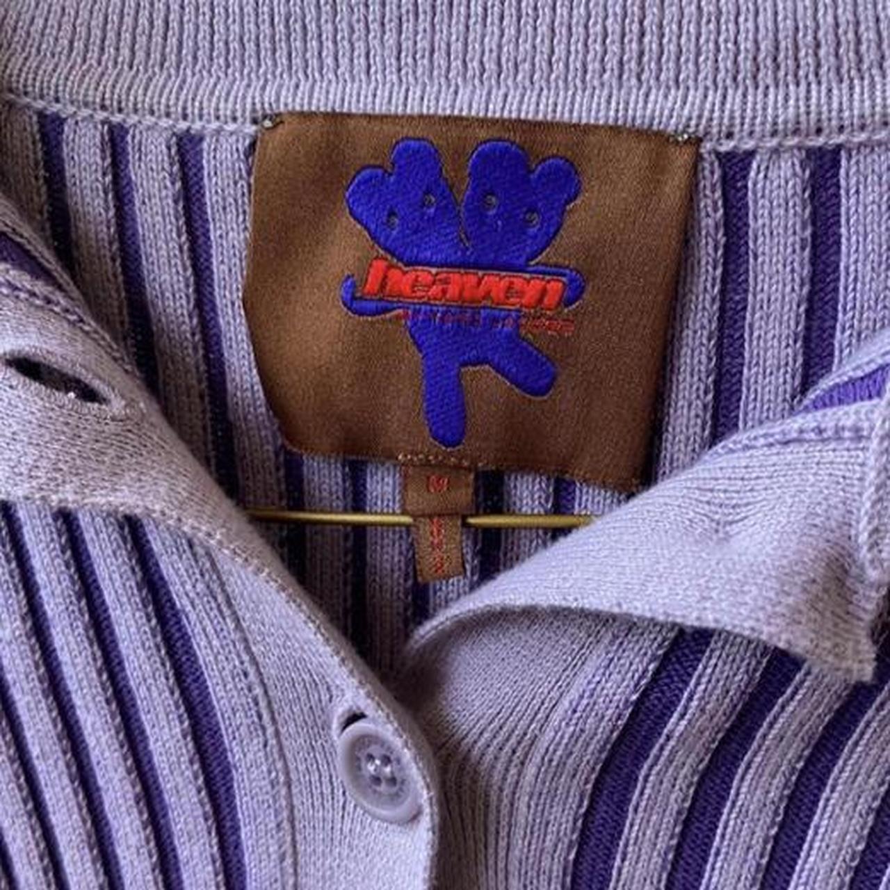 Heaven Marc Jacobs Tiny Teddy Purple Ribbed Knit... - Depop