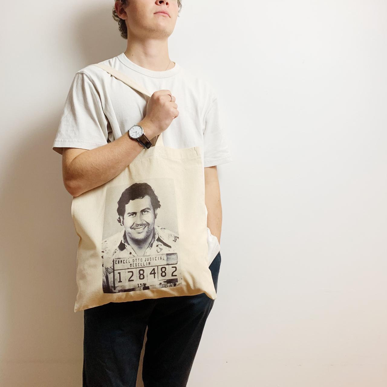 Pablo Escobar Mugshot Tote Bag Famous Vintage... - Depop