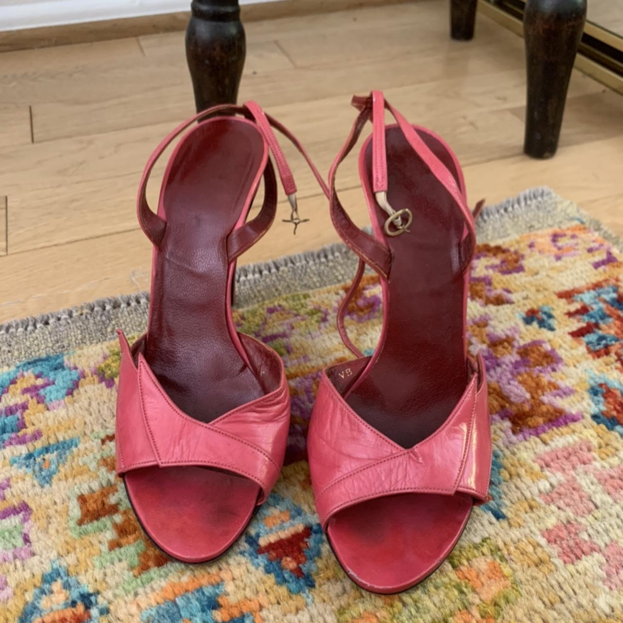 gorgeous vintage Christian Dior pink heels in great... - Depop