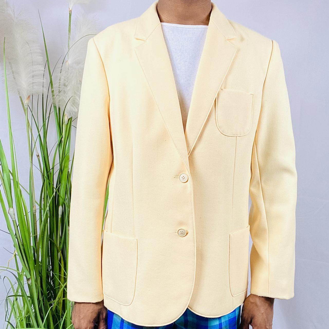 Haberdashery By Personal pastel Yellow Blazer Size... - Depop