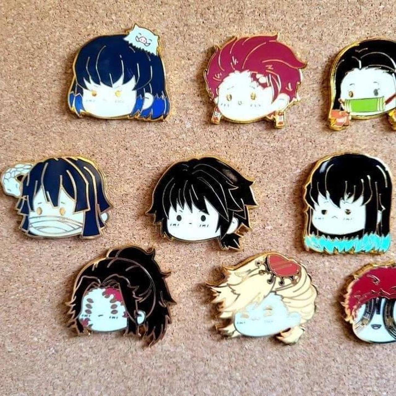 Demon Slayer Enamel Pins PM for character... | Depop