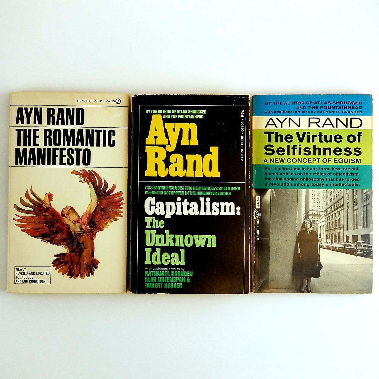3 Ayn Rand Books The Romantic Manifesto 1975 Ayn... - Depop