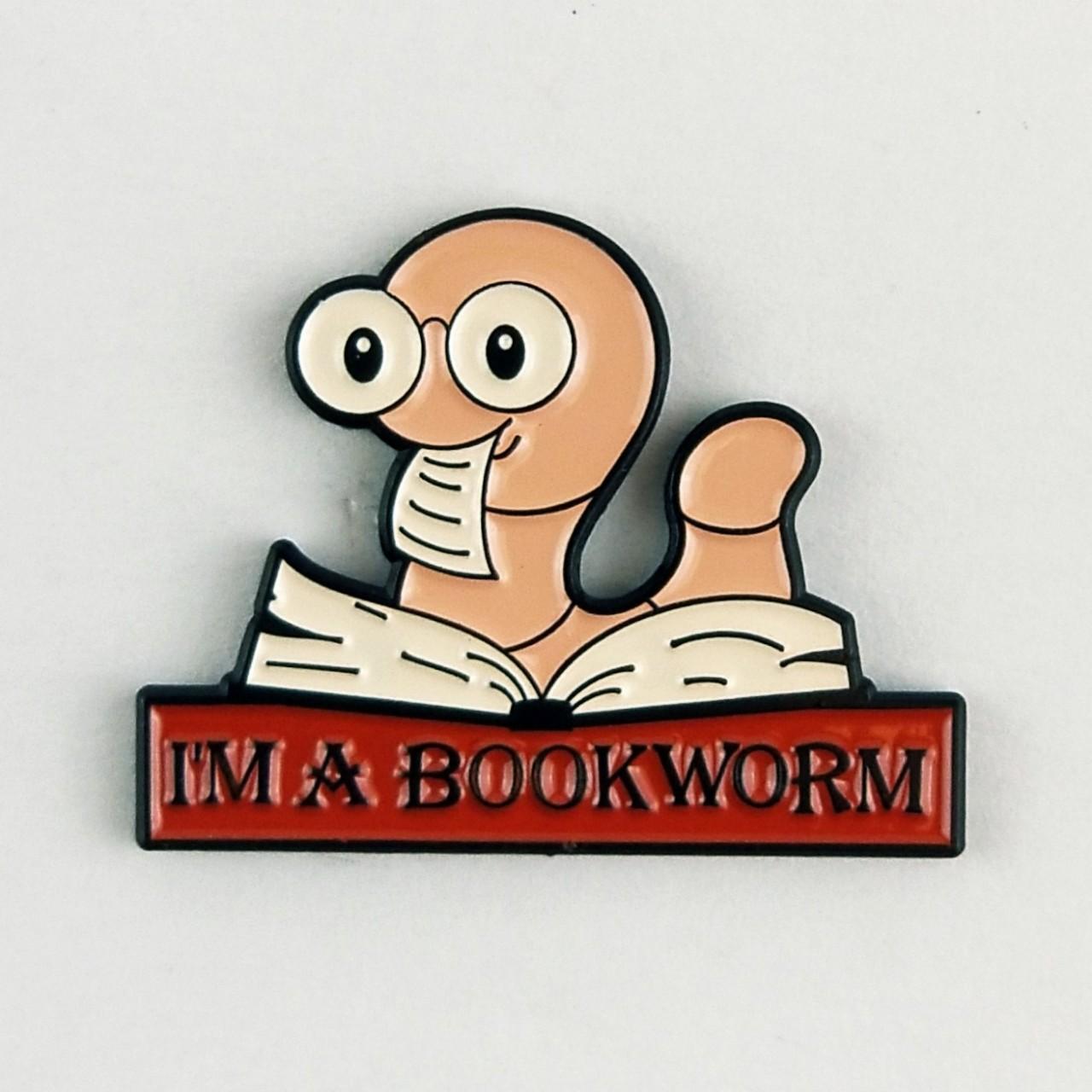 I'm A Bookworm Enamel Pin Make a big statement in a... - Depop