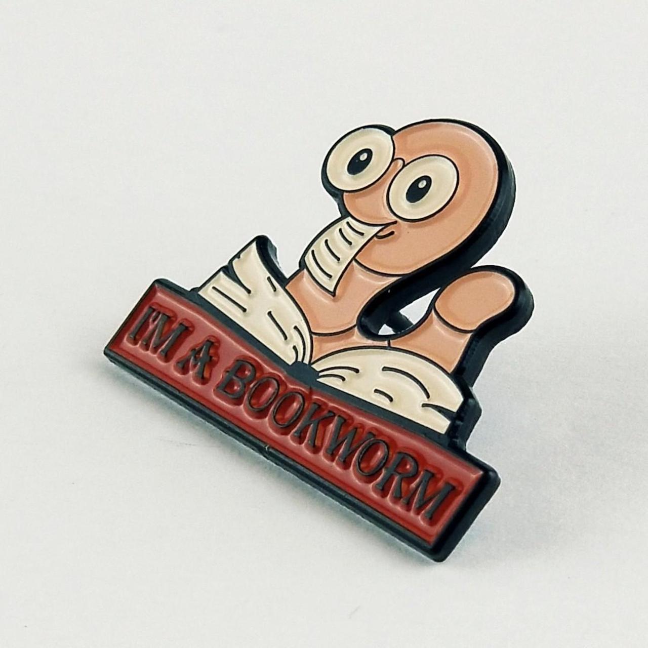 I'm A Bookworm Enamel Pin Make a big statement in a... - Depop