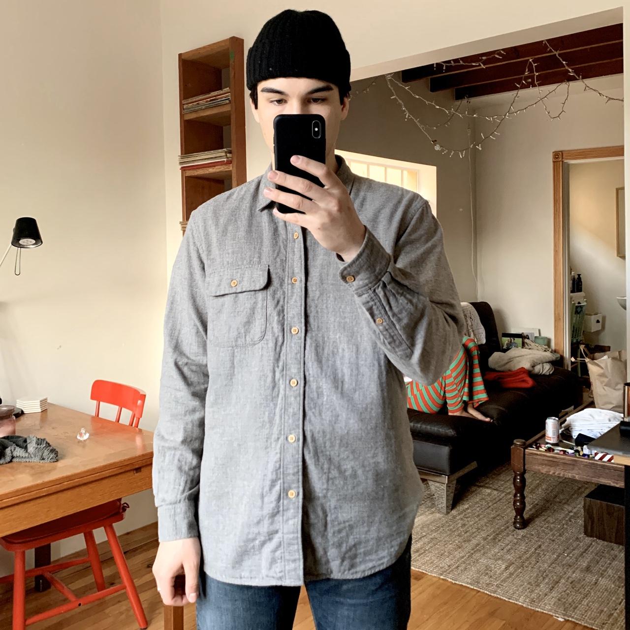 Wool work shirt with soft cotton lining from... - Depop