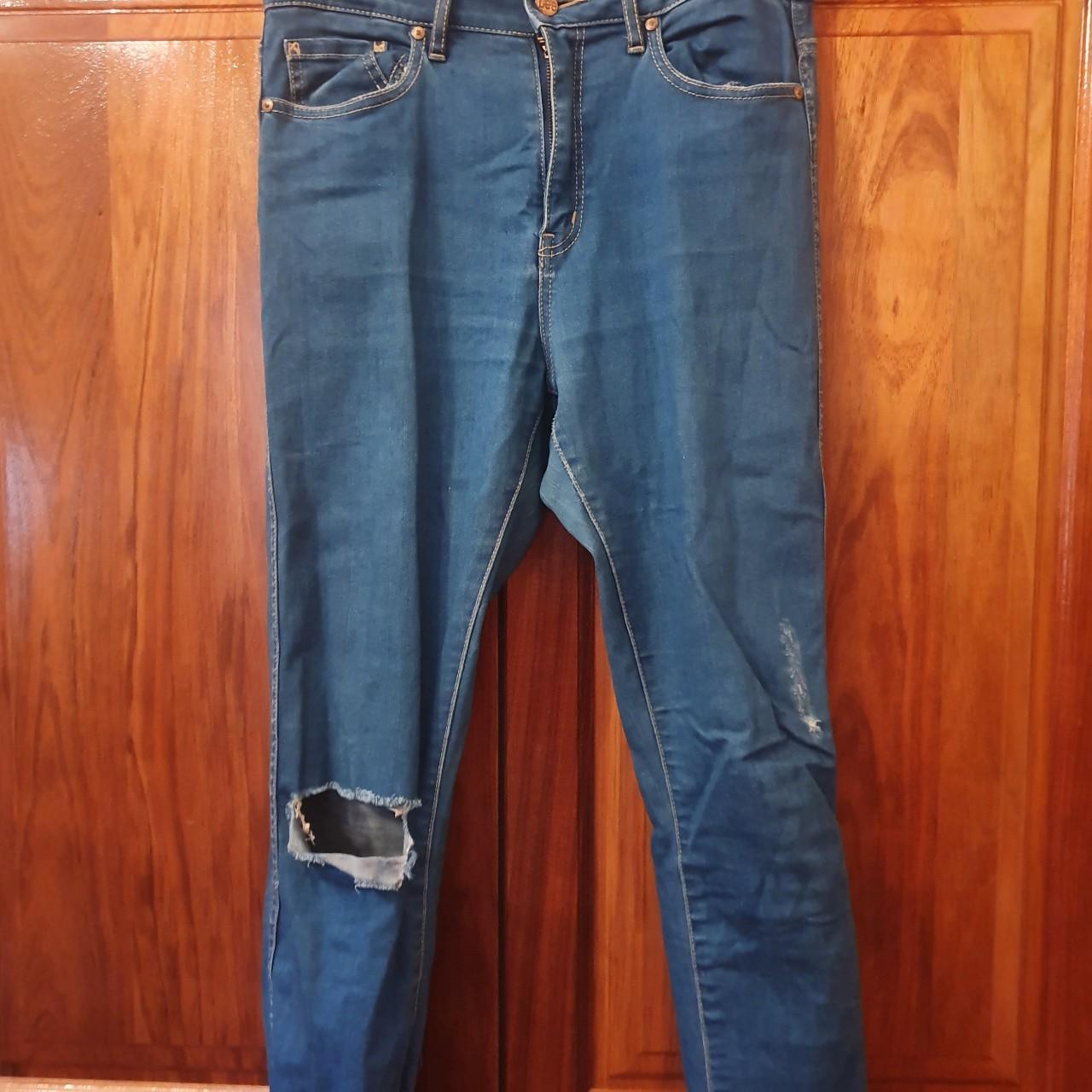 Lee Lola denim skinny jeans Ripped style High... - Depop