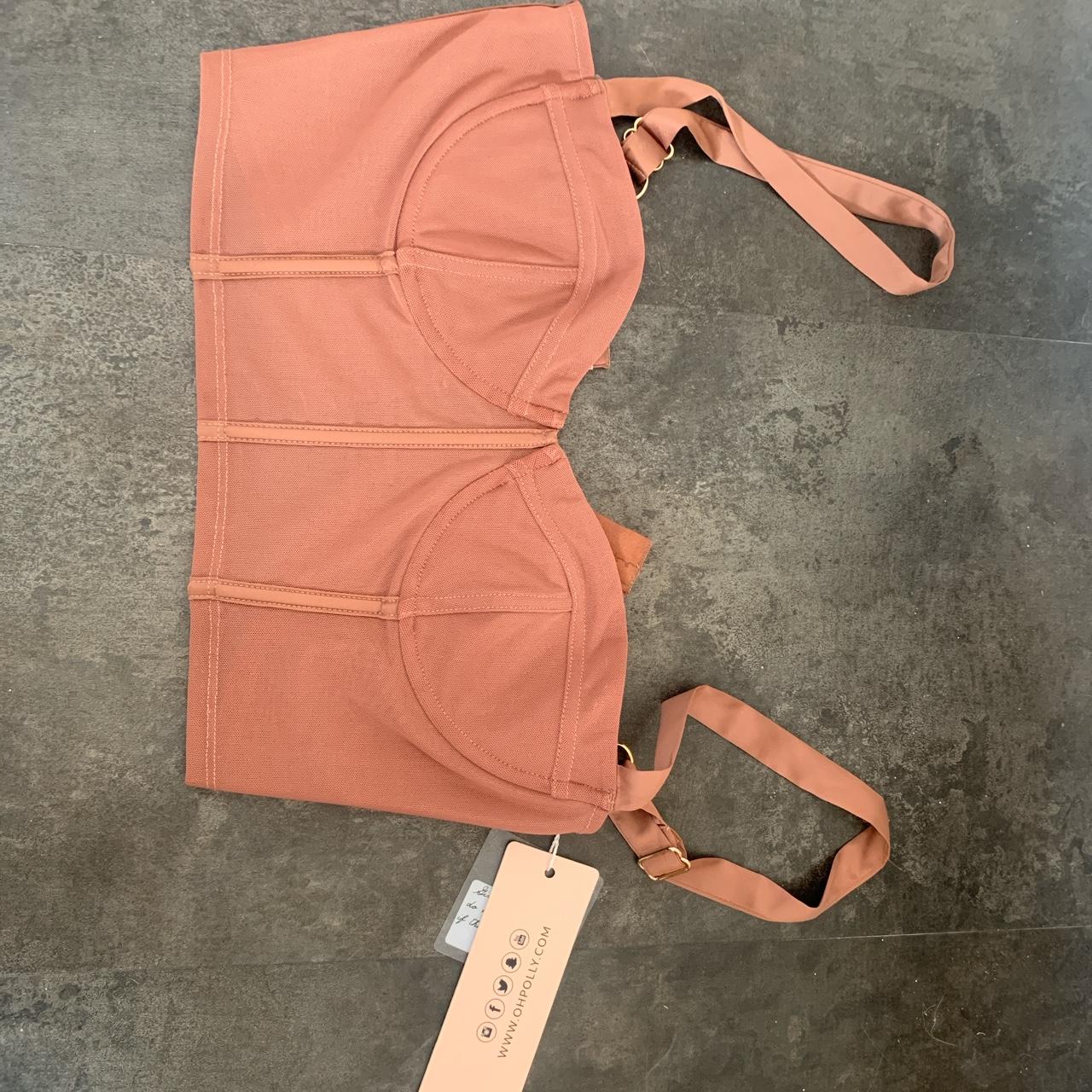 Oh polly love letter crop top in mauve Size 10 Never... - Depop