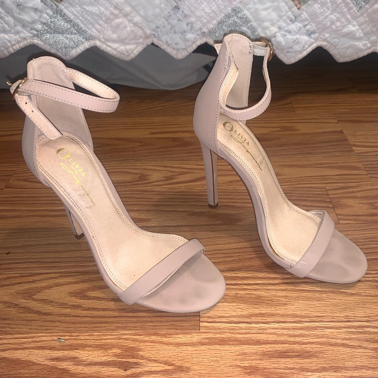 nude heels! worn condition but no major flaws size... - Depop