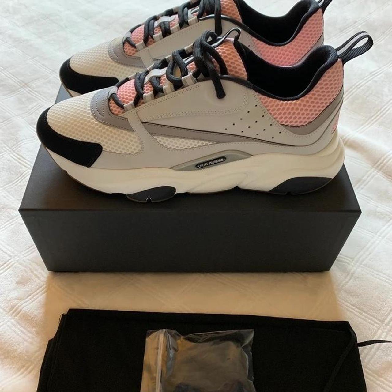 DIOR B22 Trainers - Grey / Pink / White / Black... - Depop