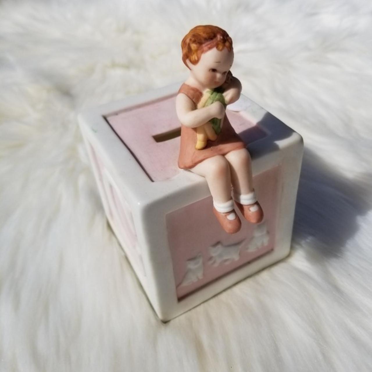 Vintage Decor Decoration Porcelain Coin Bank 1987... - Depop
