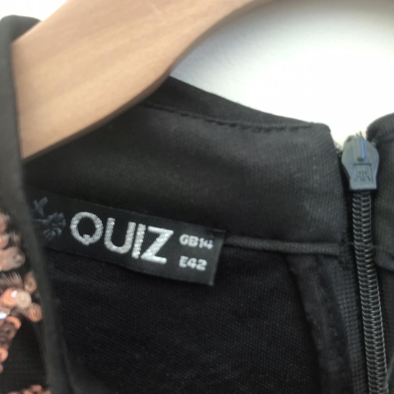 Quiz party Dress, black with gold sequins! Worn but... - Depop
