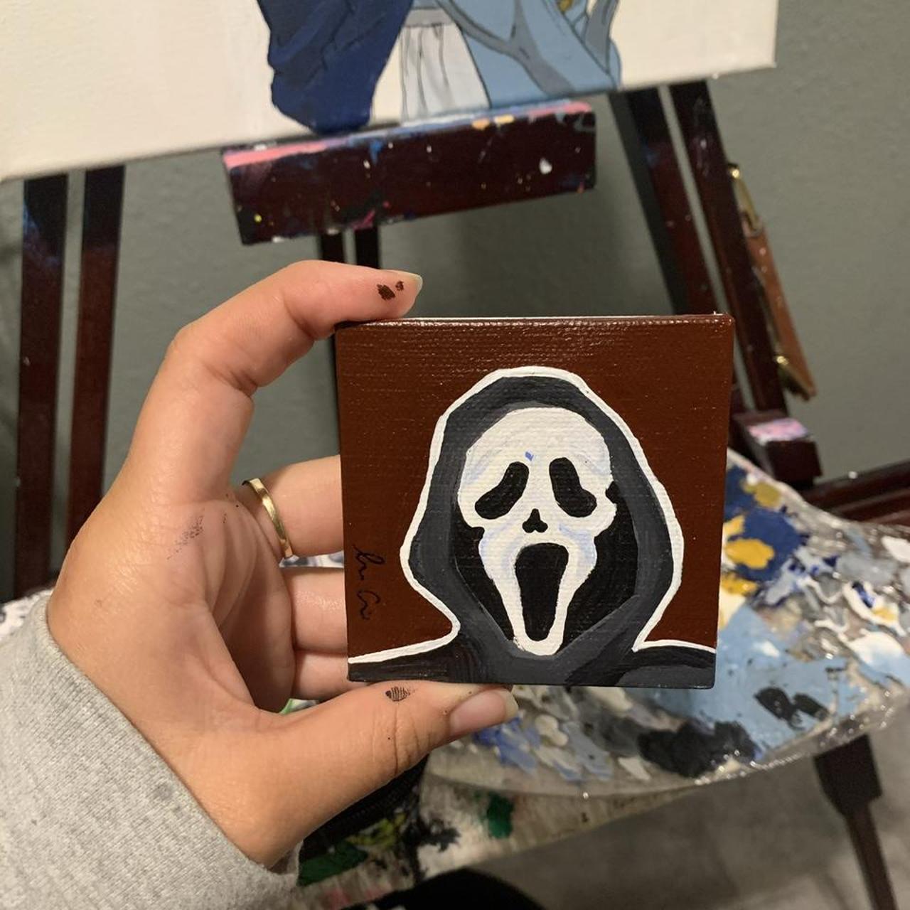 Scream painting Ghost face Hand painted Size 4x4... - Depop