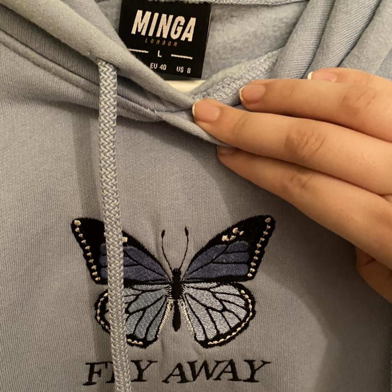 Minga London Women's Blue Sweatshirt | Depop