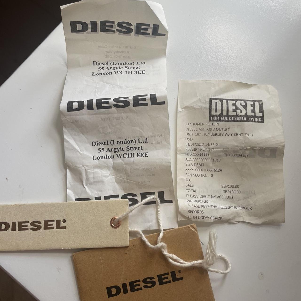 Diesel Women's Blue and Black Bag | Depop