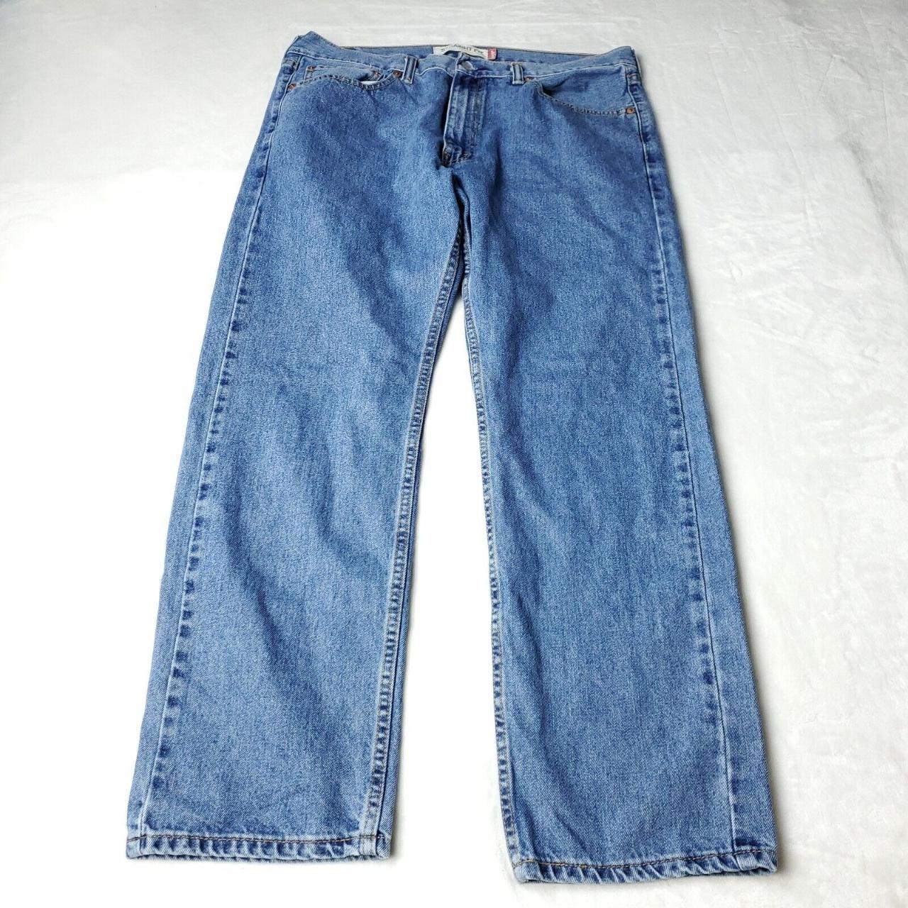 Levis 505 Straight Fit Denim Jeans Mens Size... - Depop