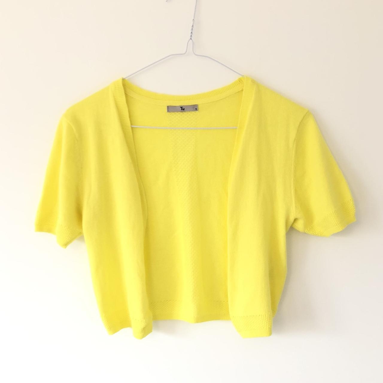 Gorgeous summer yellow cropped cardigan. Looks so... - Depop