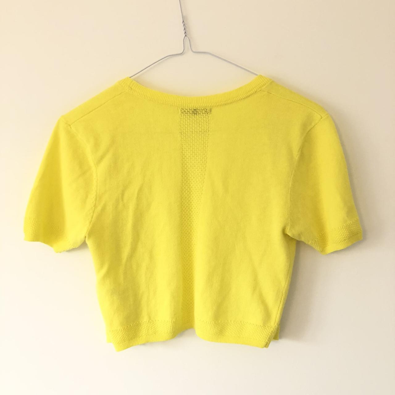 Gorgeous summer yellow cropped cardigan. Looks so... - Depop