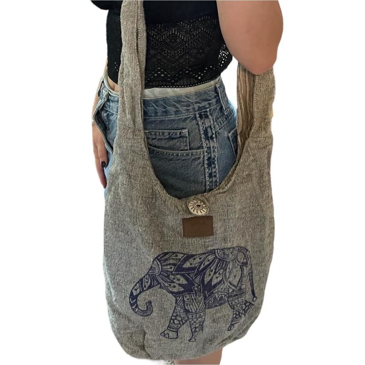 MANDALA ELEPHANT OVER THE SHOULDER CROSS BODY HOBO... - Depop
