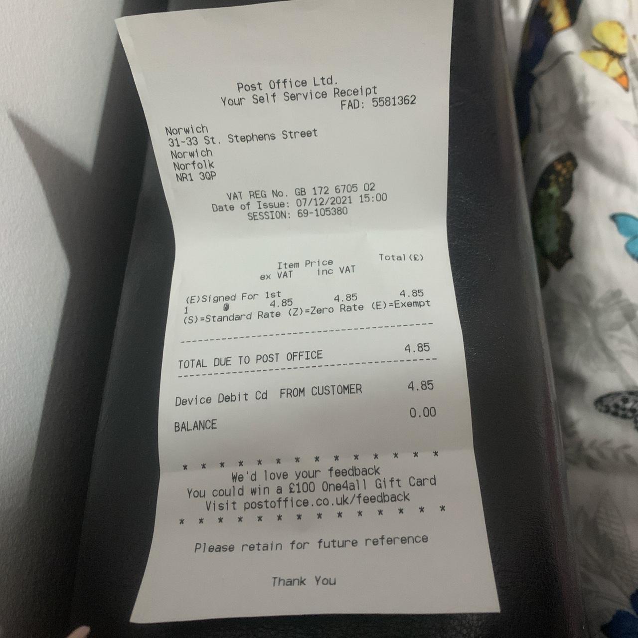 Receipt for the shoes ! - Depop