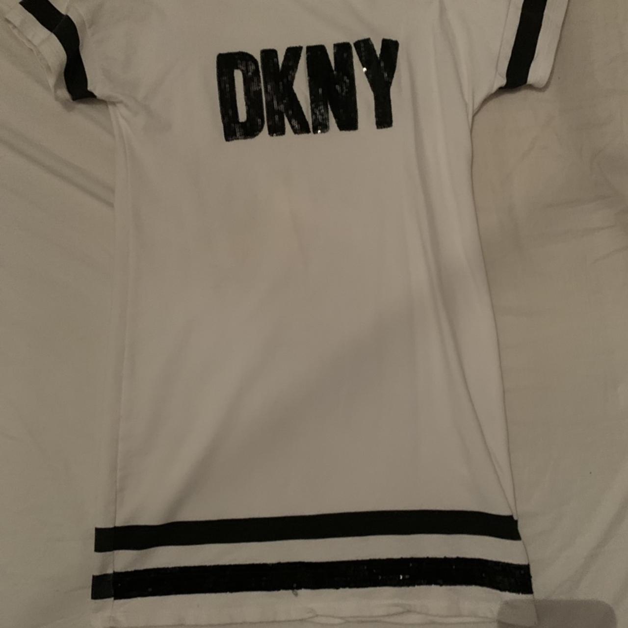 Authentic y2k DKNY oversized t shirt dress Varsity... - Depop