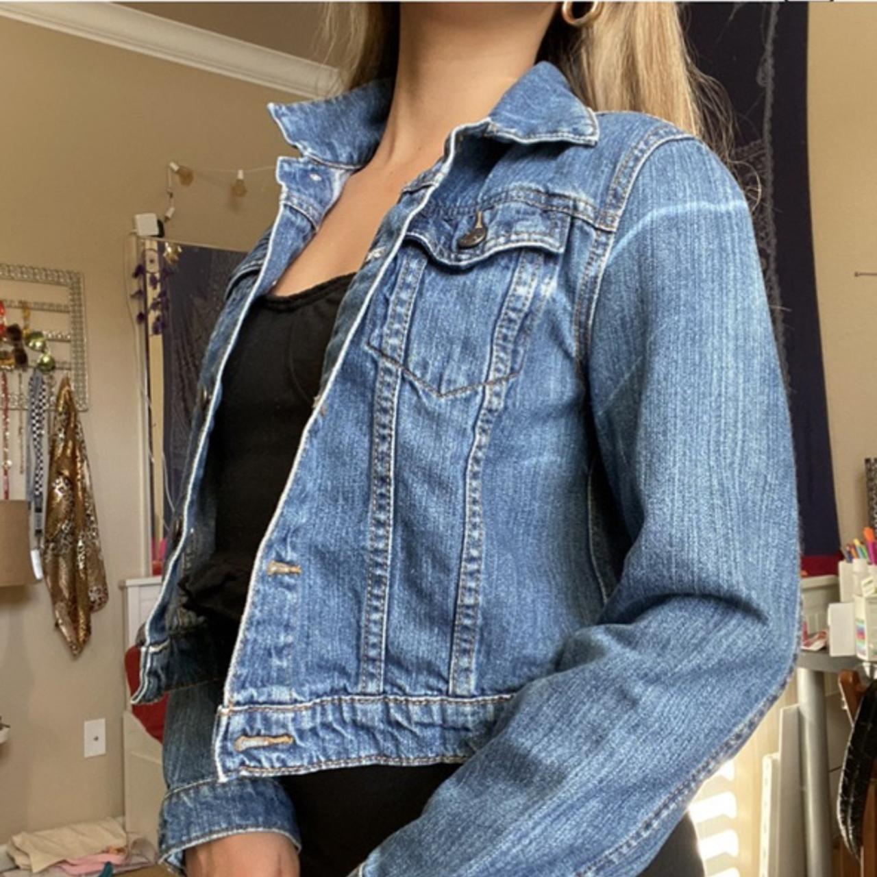 super cute cropped denim jacket from BDG! bought at... - Depop