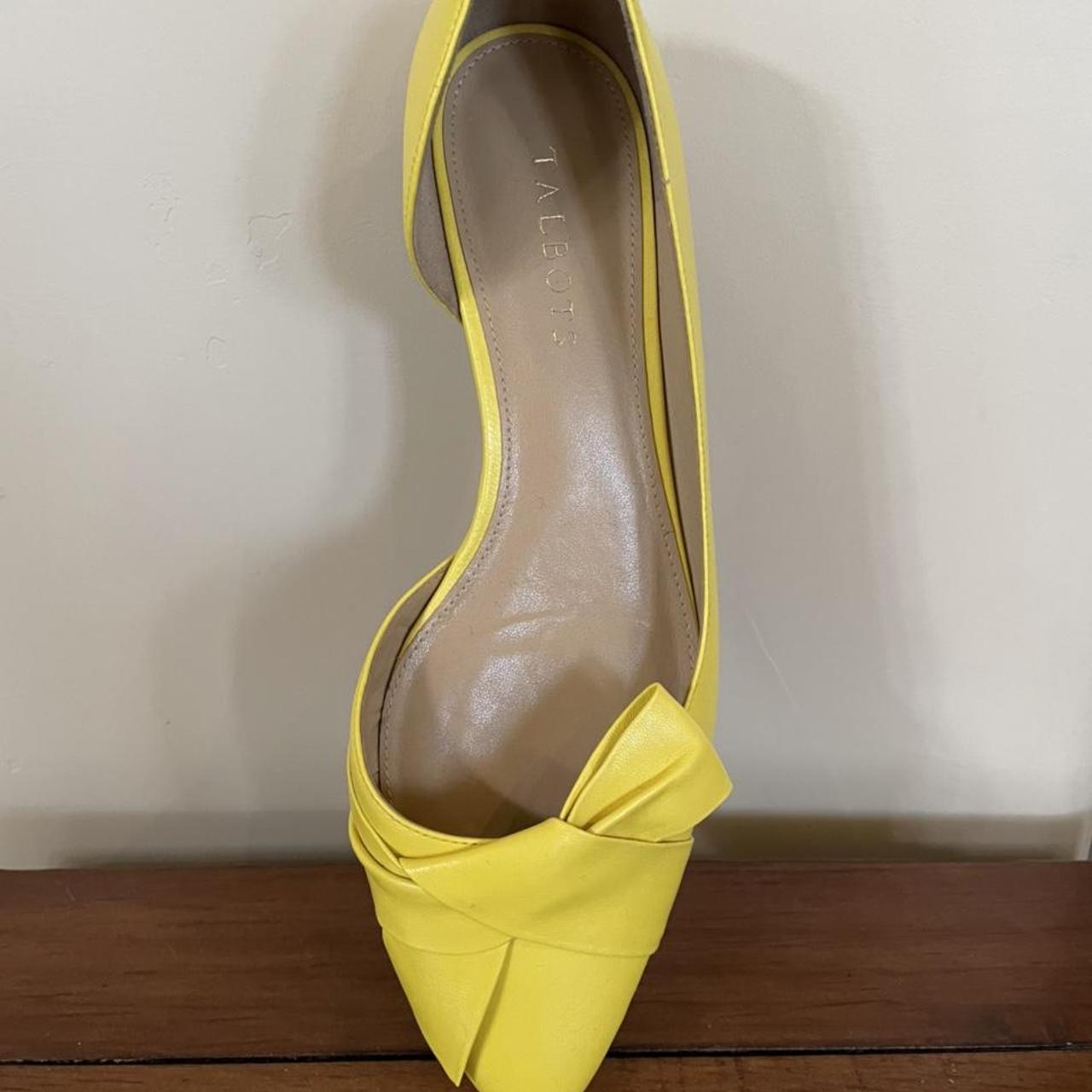 Talbots flats Lemon yellow. Leather upper. - Depop