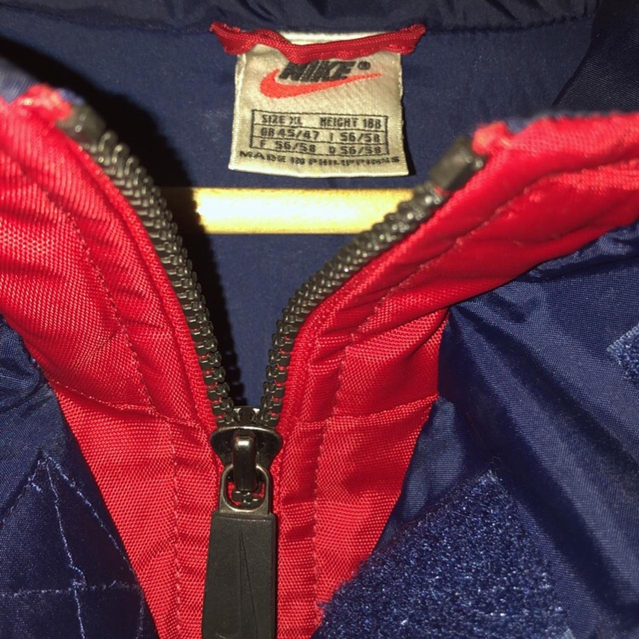 Vintage Red and Blue Nike coat Very good vintage... - Depop