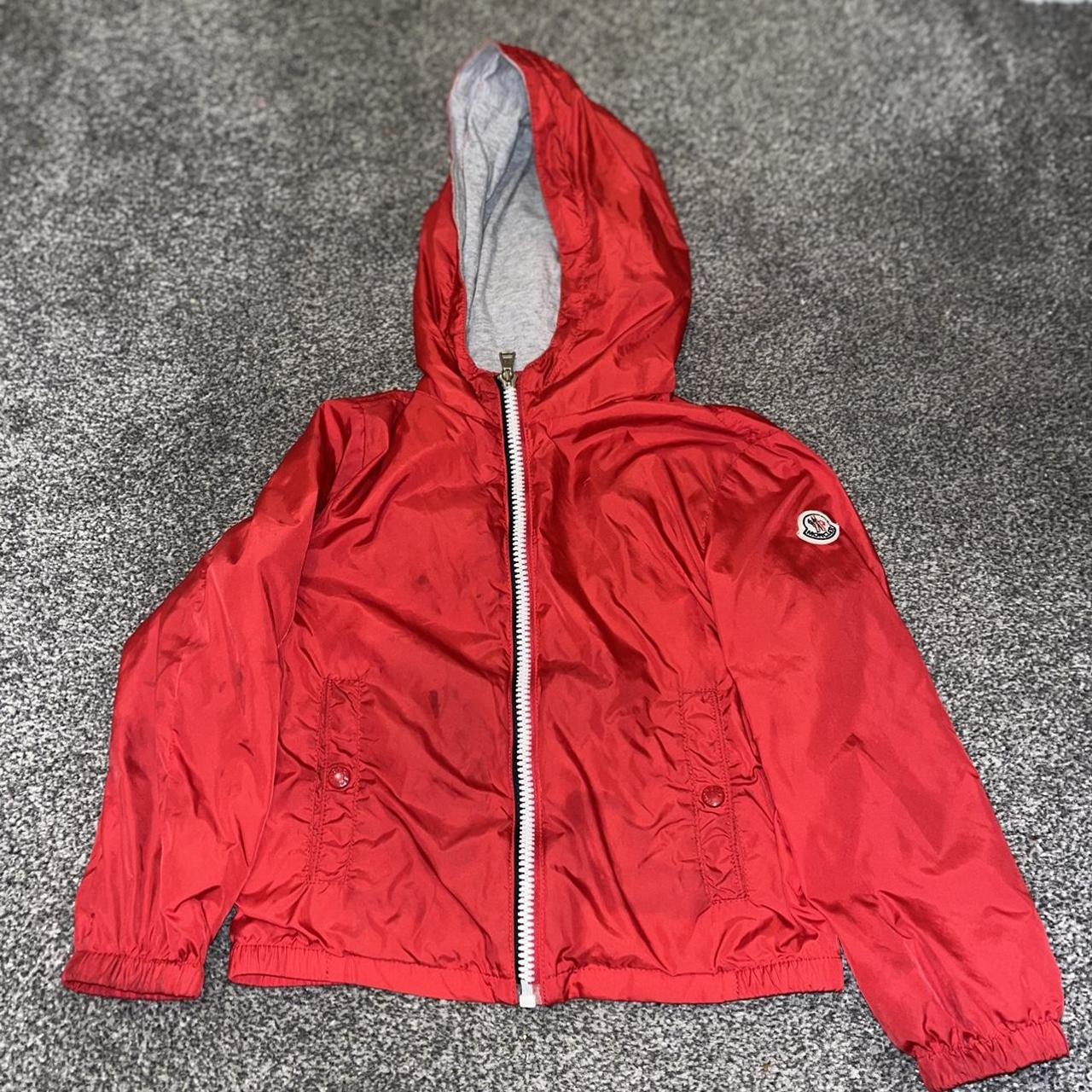 Red moncler jacket age 5 - Depop