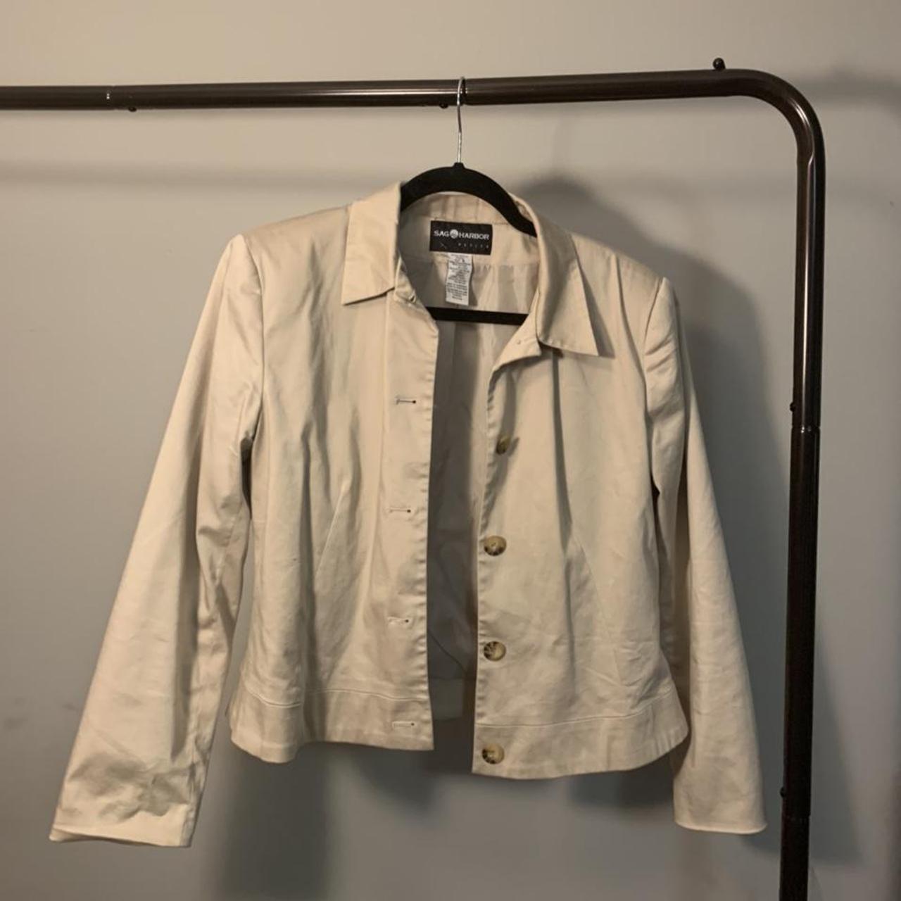 Sag Harbor Women's Cream Jacket | Depop