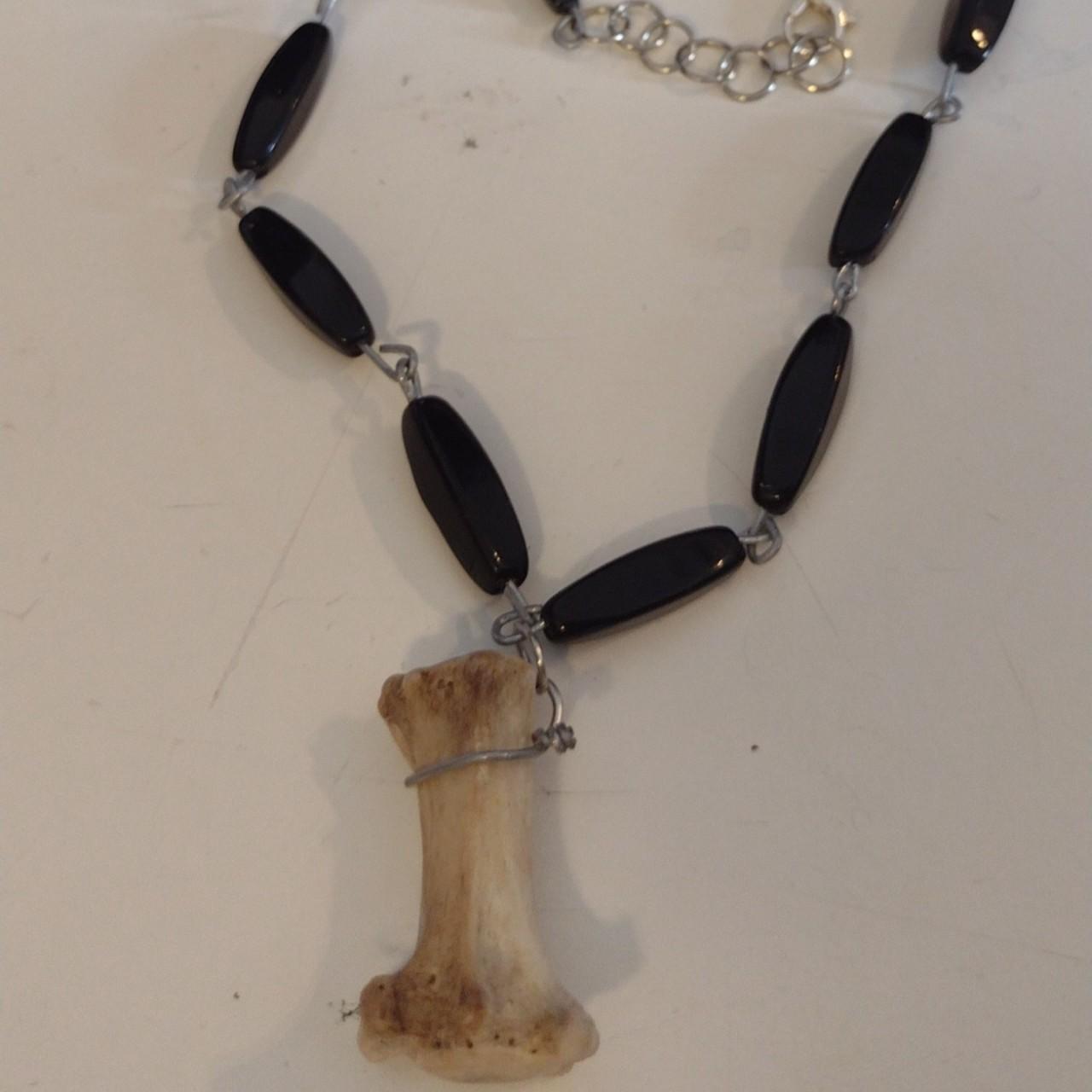 Handmade bone necklace I put together #handmade... - Depop