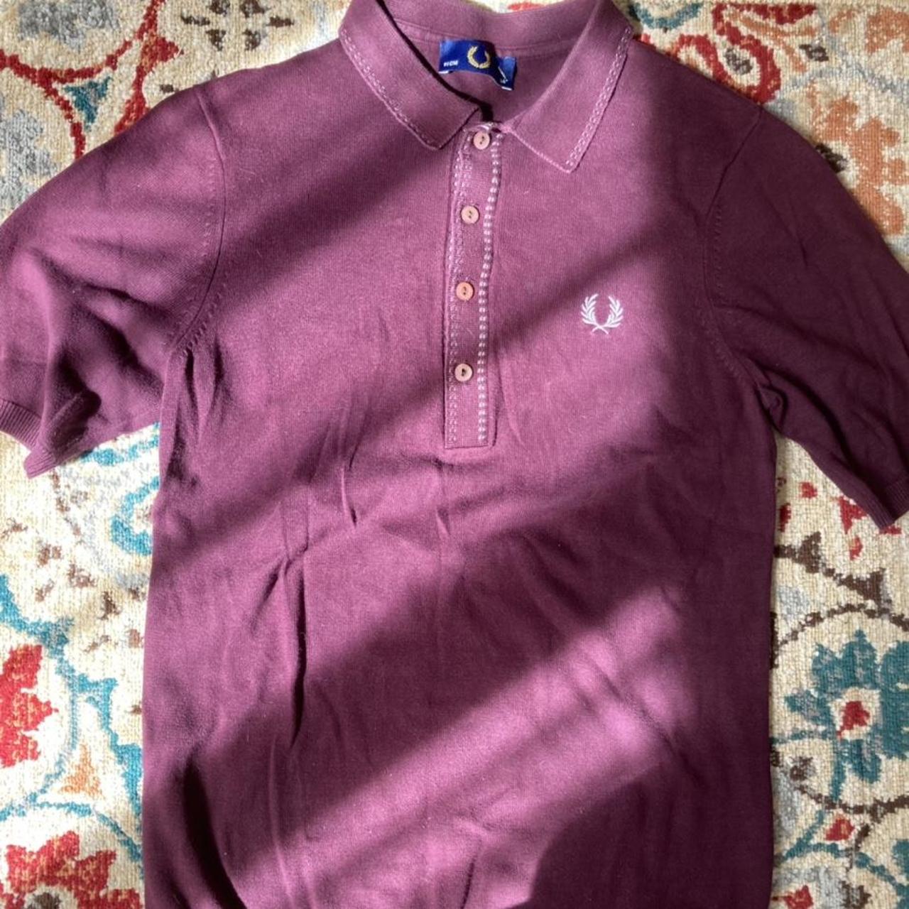 maroon Fred Perry polo shirt ️ - Depop
