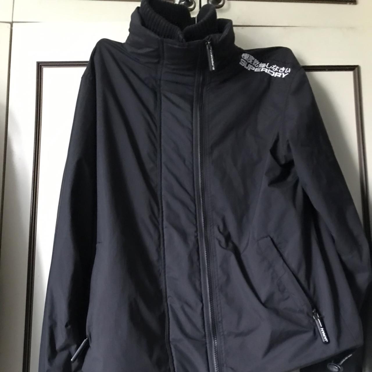 Unisex black size large windbreaker raincoat from... - Depop