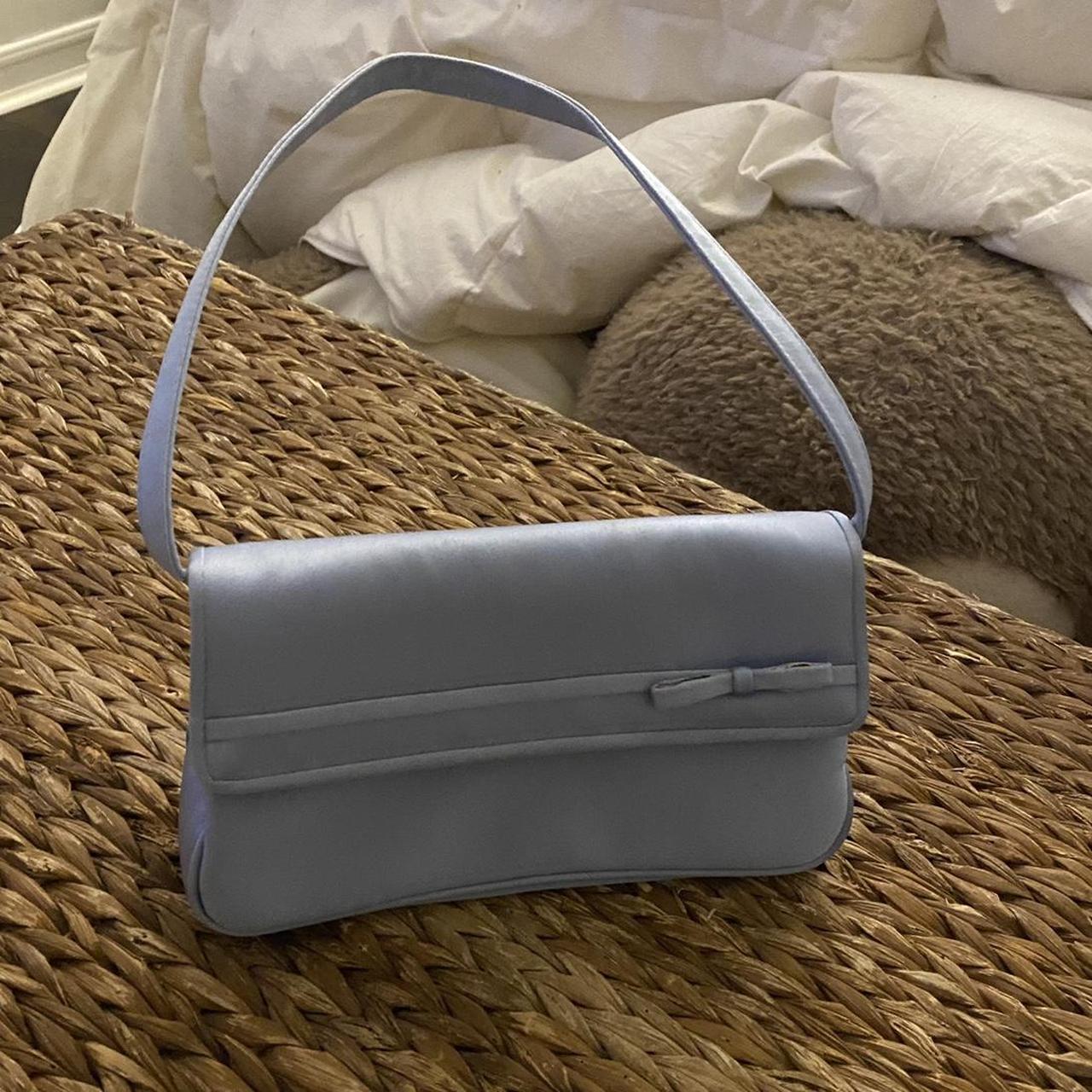 nicole Miller blue mini purse gives me cinderella vibes - Depop