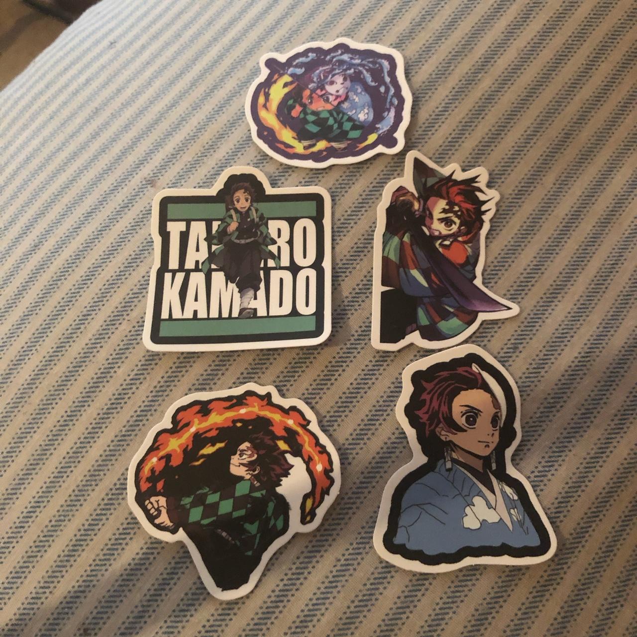 Tanjiro demon slayer stickers $1.50 each $7 for... - Depop
