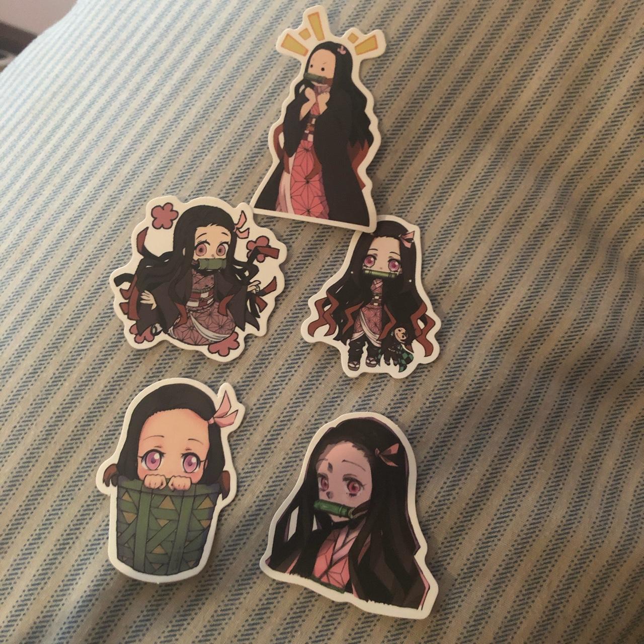Nezuko demon slayer stickers $1.50 each $7 for all... - Depop