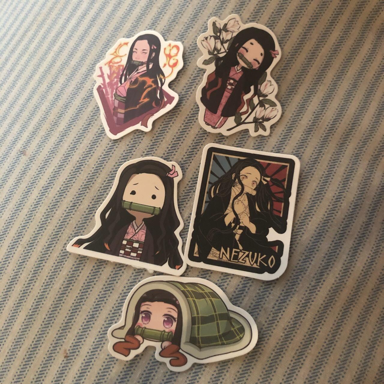 Nezuko demon slayer stickers $1.50 each $7 for all... - Depop