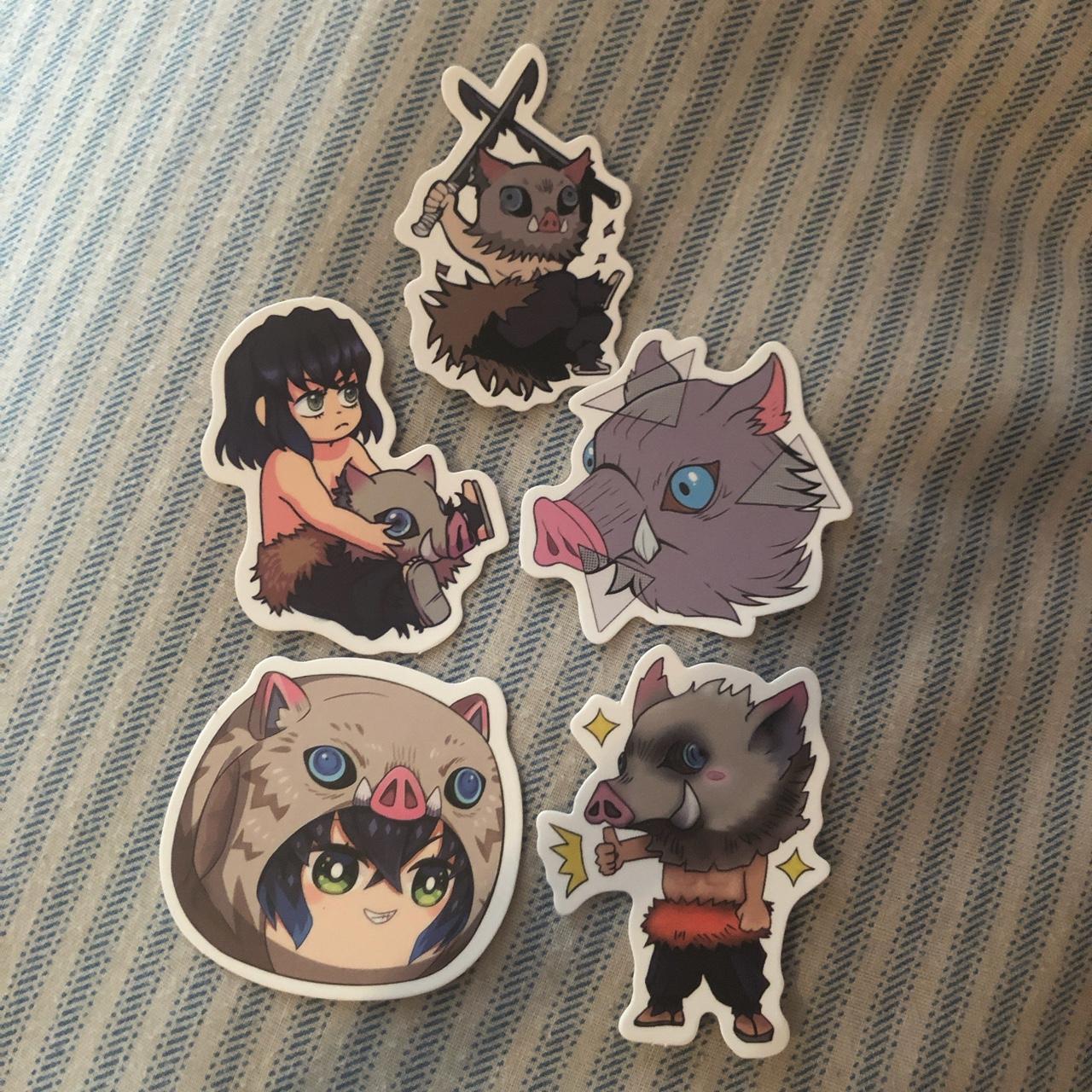 Inosuke demon slayer stickers $1.50 each $7 for... - Depop