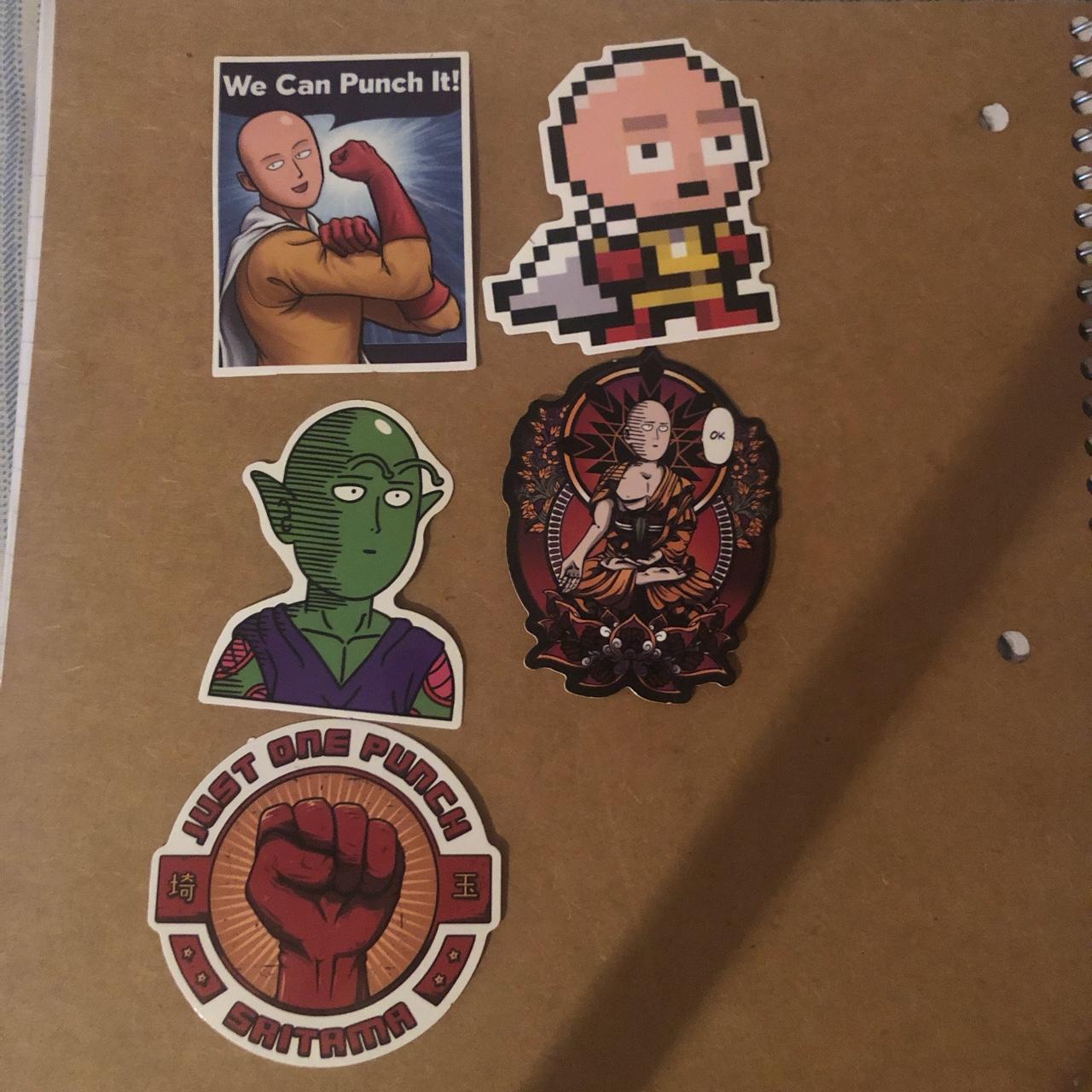 One punch man stickers $2.00 each $8.00 for all of... - Depop
