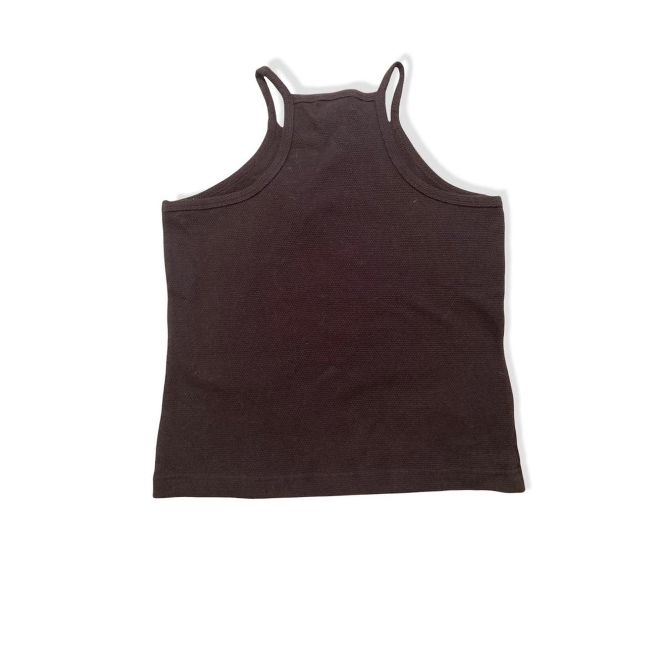 Y2k black spaghetti strap tank top racer back nwt... - Depop