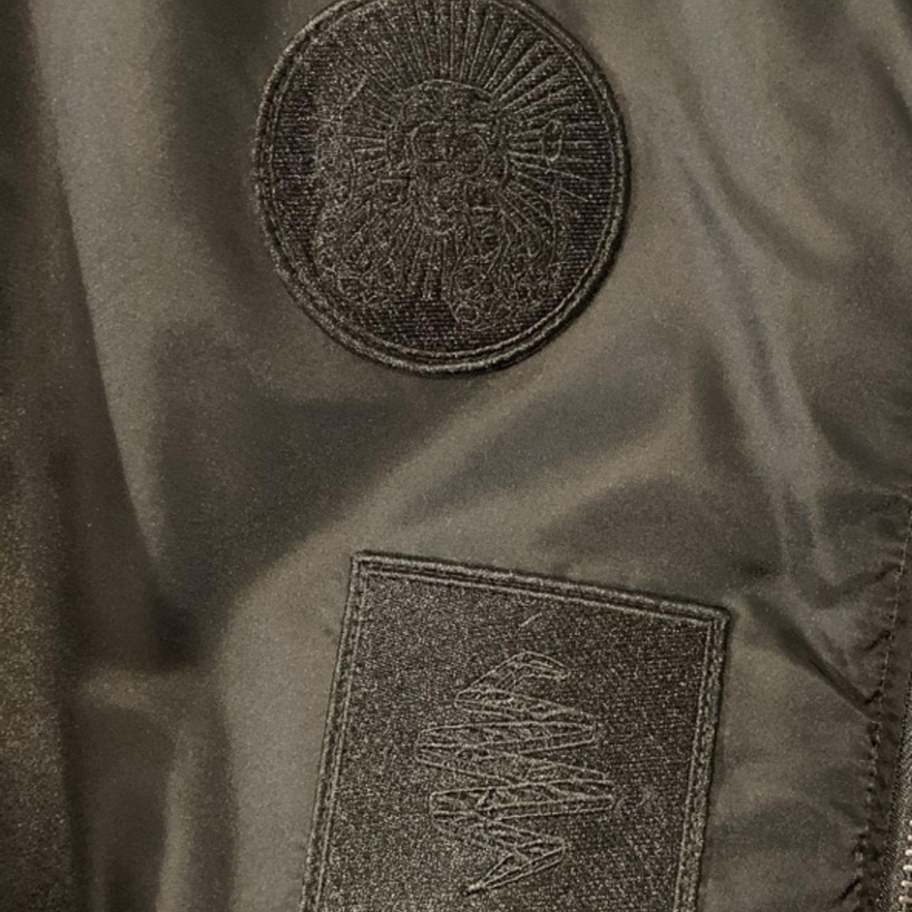 A closer look of the patches on The Weeknd’s Bomber... - Depop