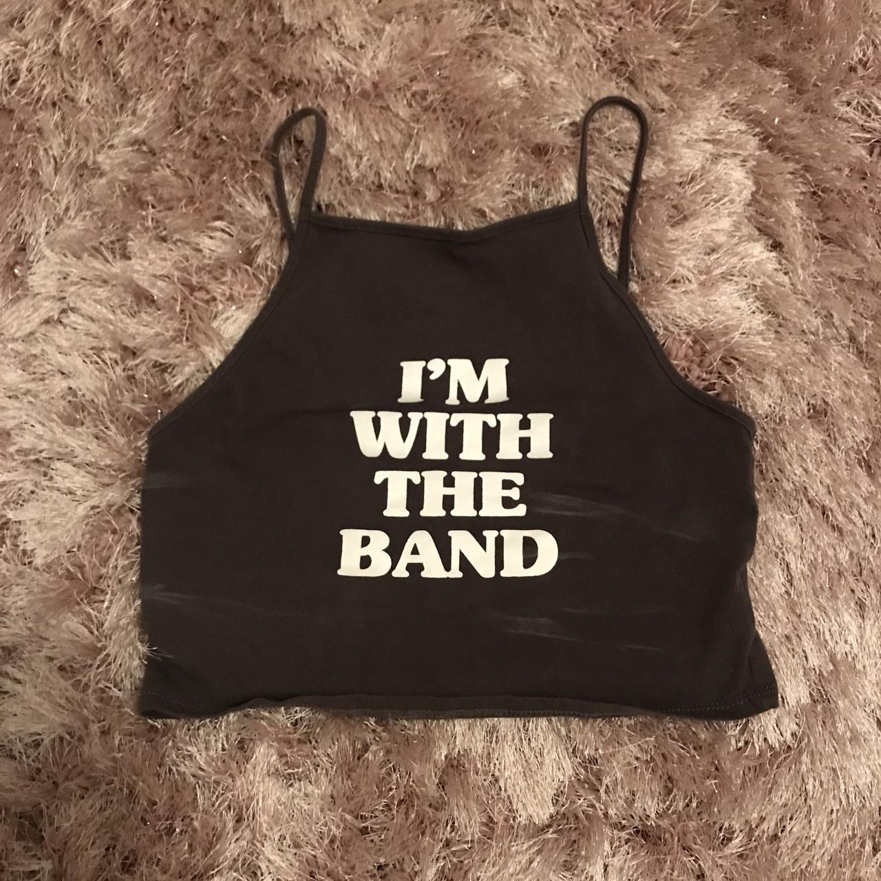 i’m with the band crop top! (i’m going to wash it... - Depop